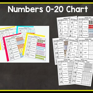 Numbers 0-20 Recognition, Counting, and Ordering Worksheet - Etsy