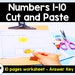 Numbers 1-10 Cut and Paste-number Counting Printable - Etsy