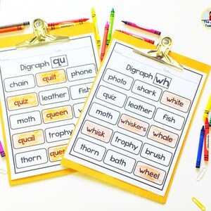 Digraph Word Hunt Worksheet - Etsy