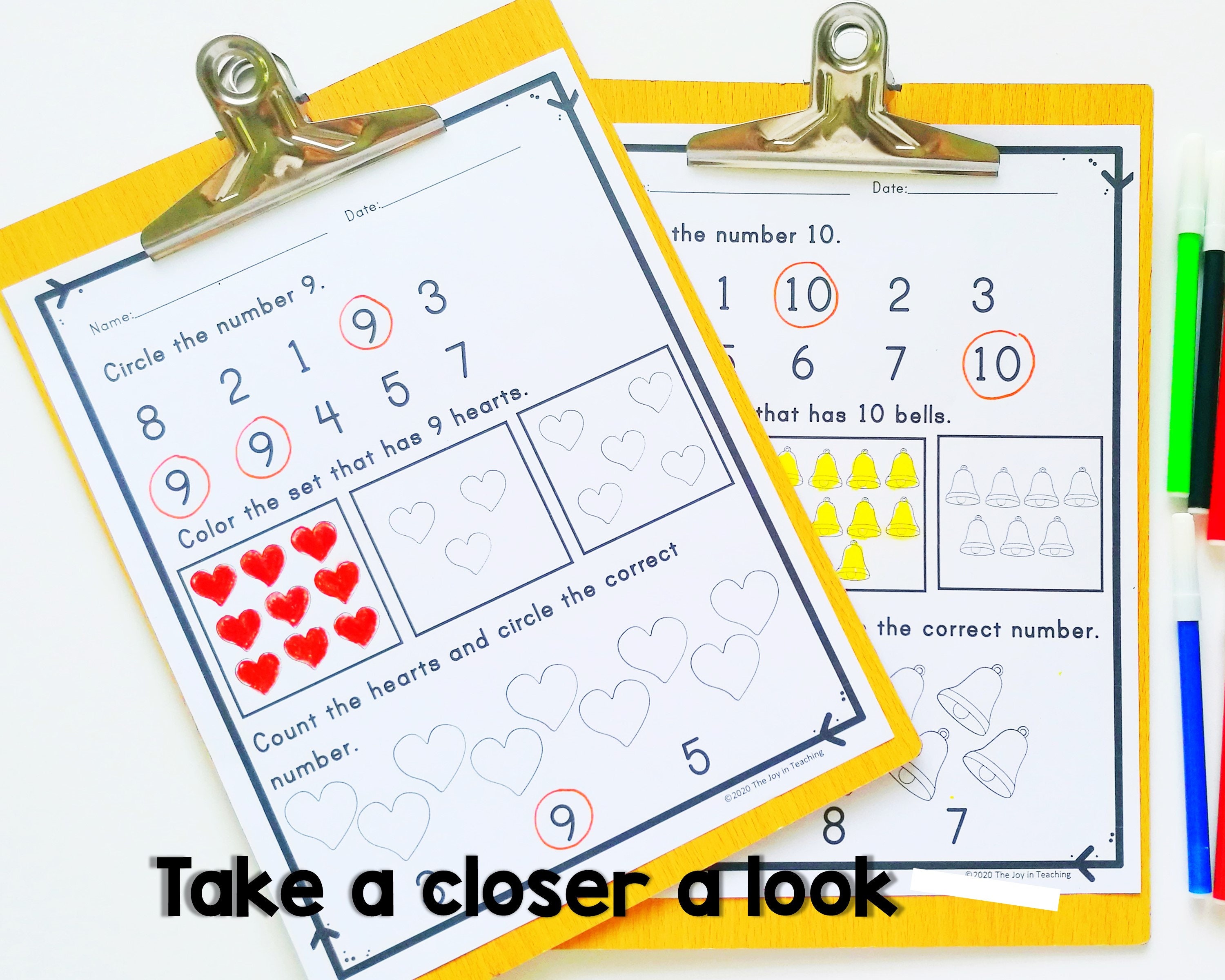 Numbers 1-10 Assessment Worksheet-numbers 1-10 Counting-numbers 1-10 ...