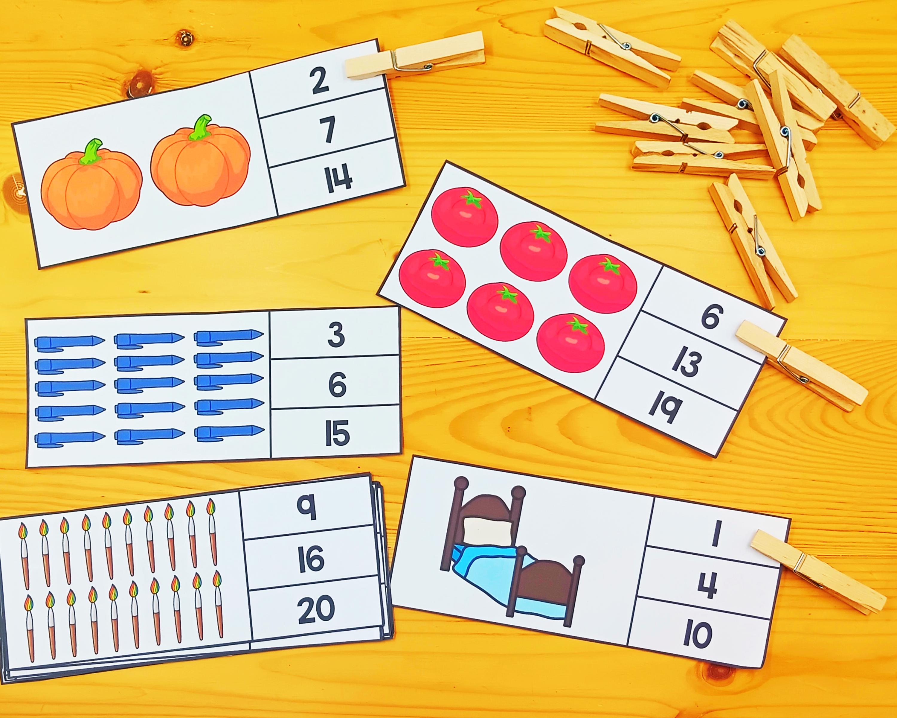 Counting Numbers 1-20 Task Cards - Etsy