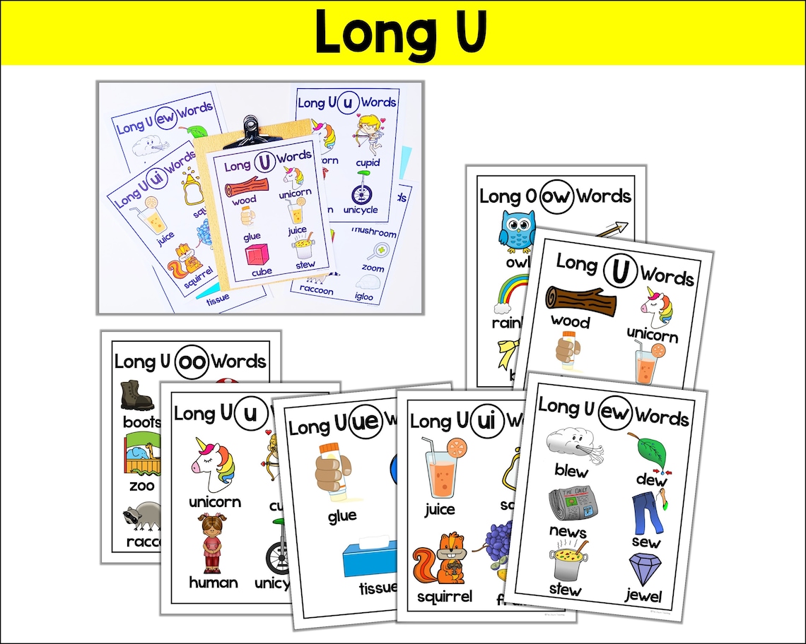 Long Vowel Posters - Etsy