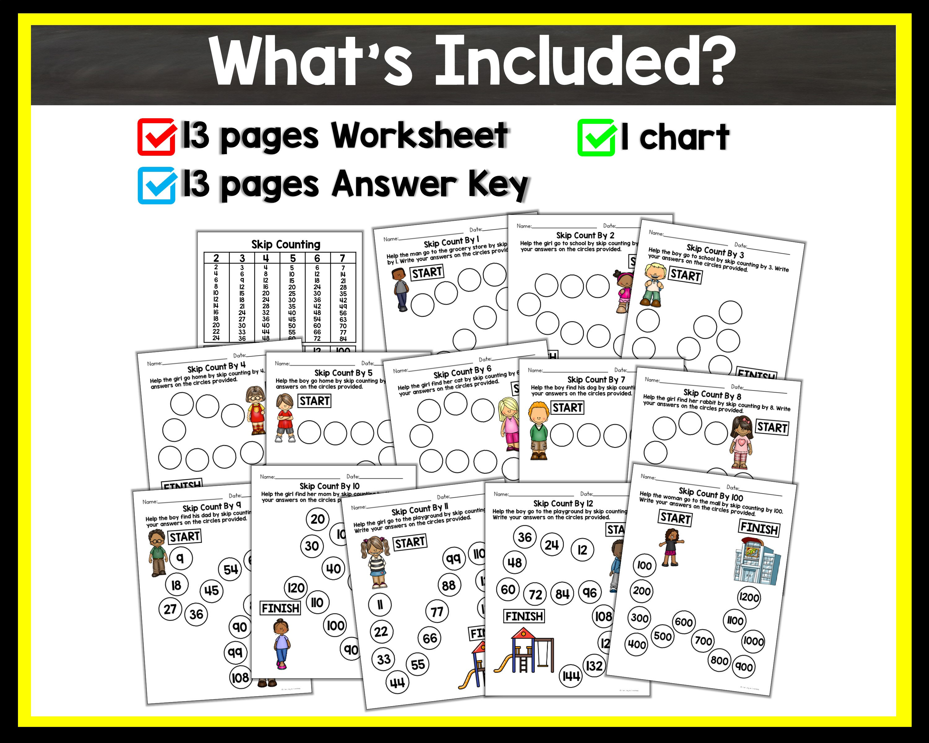 Skip Counting Maze Worksheet - Etsy