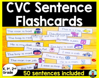 Phonics Worksheets CVC Short Vowels Roll & Read Sentences - Etsy Hong Kong