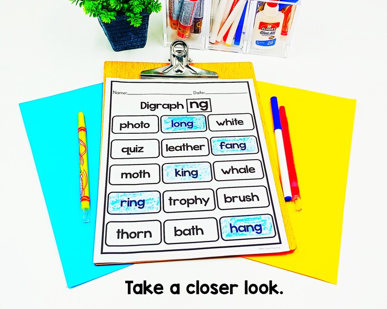 Digraph Word Hunt Worksheet - Etsy
