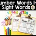 Number Words 1-10 Sight Words Worksheet-sight Words Fluency | Etsy