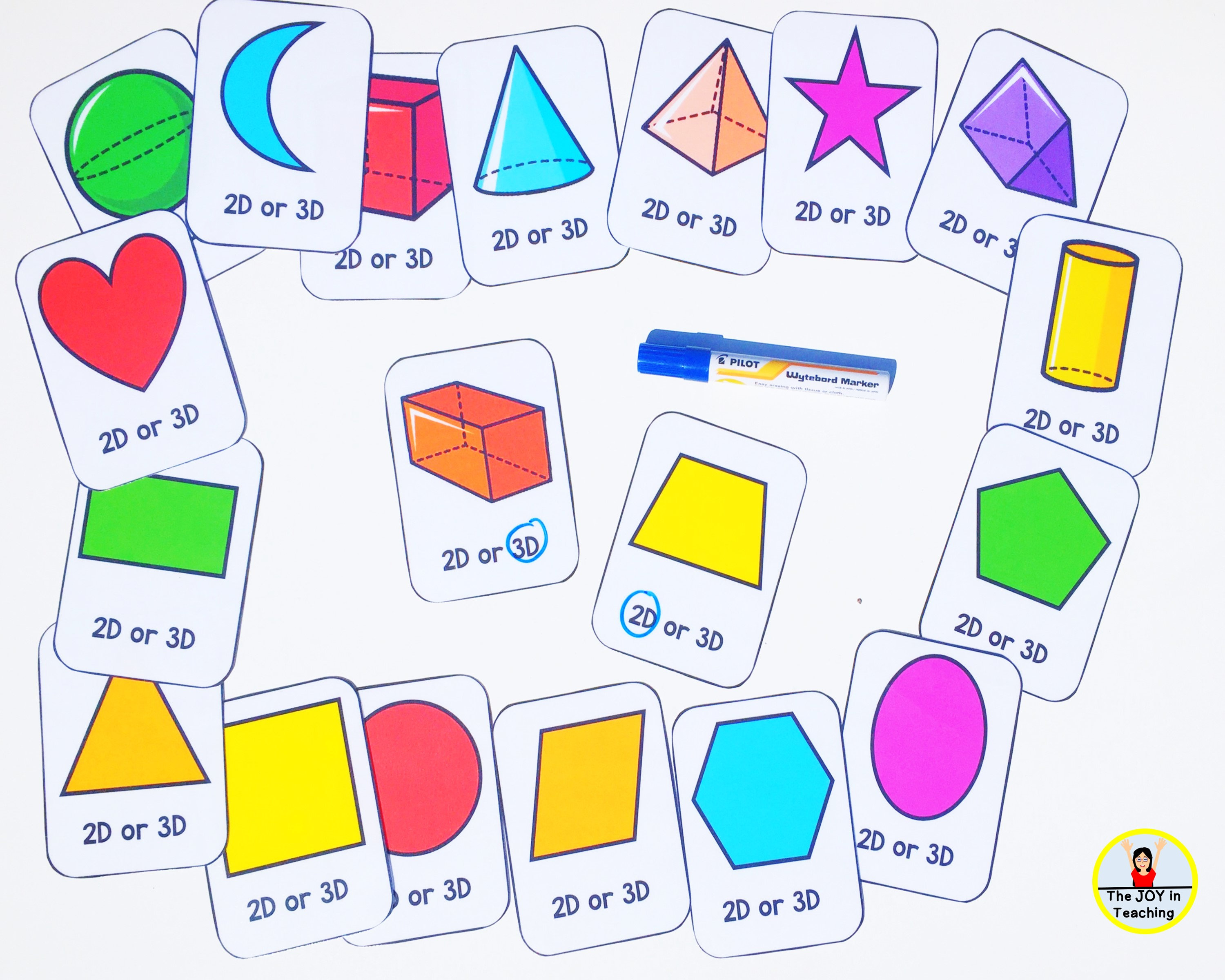 2D and 3D Shapes Task Cards - Etsy