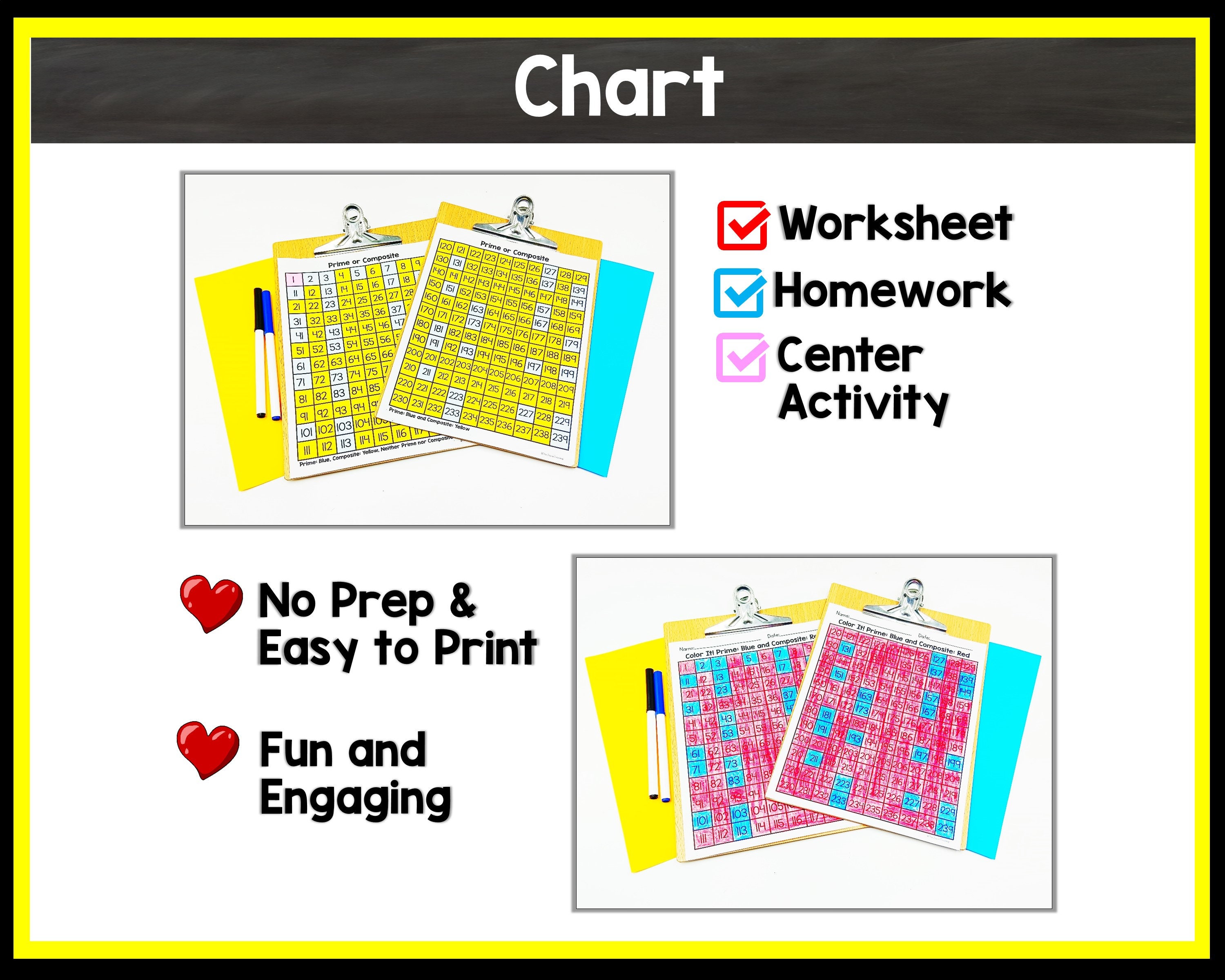 Prime and Composite Worksheet - Etsy