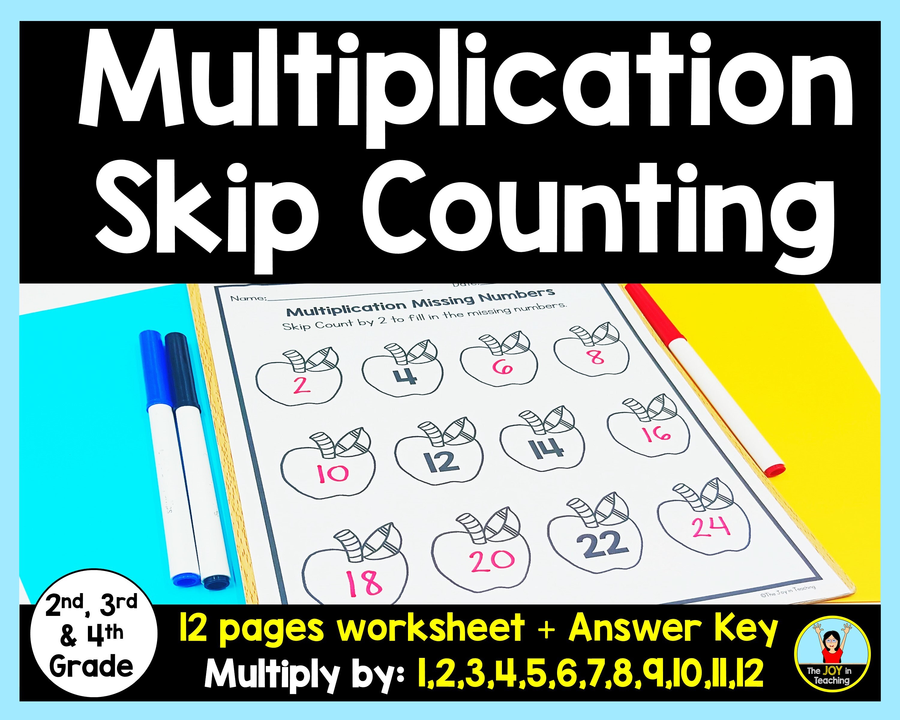 Multiplication Skip Count Missing Numbers Activity - Etsy