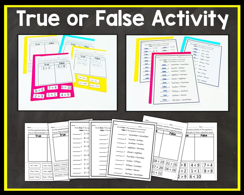 Comparing Numbers 0-20 Worksheet - Etsy