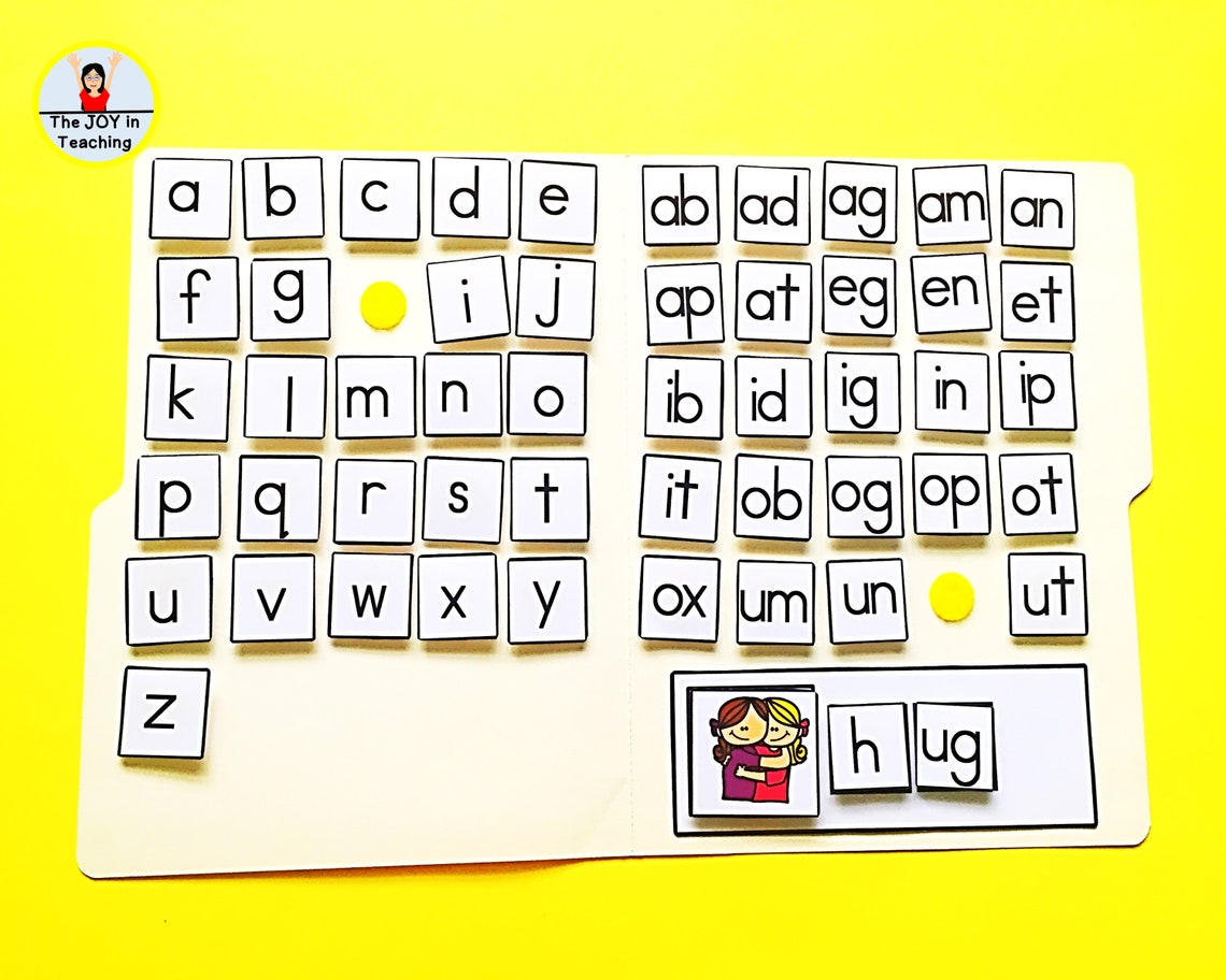 CVC Word Builder-word Families - Etsy