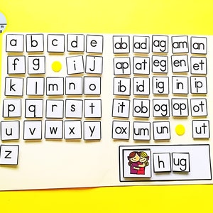 CVC Word Builder-word Families - Etsy