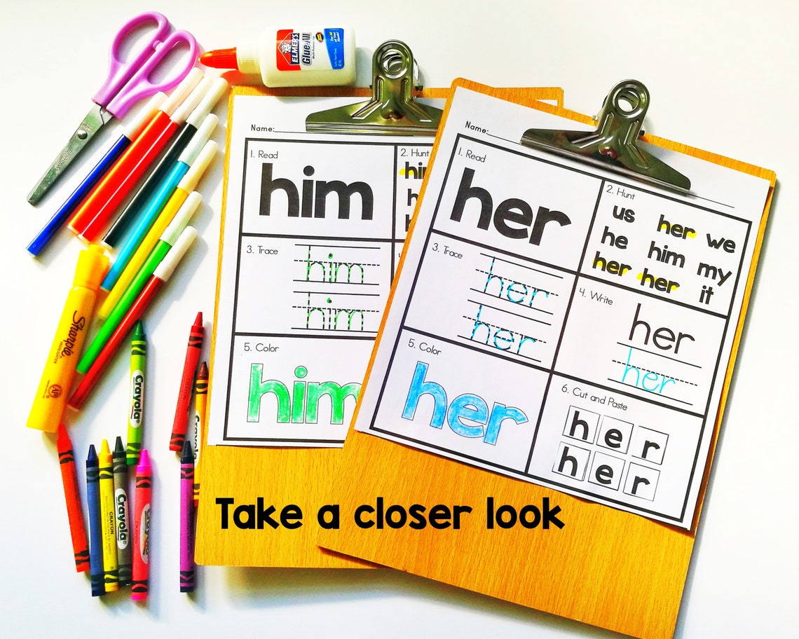 Personal Pronouns Sight Words Worksheet Sight Words Fluency Printable ...