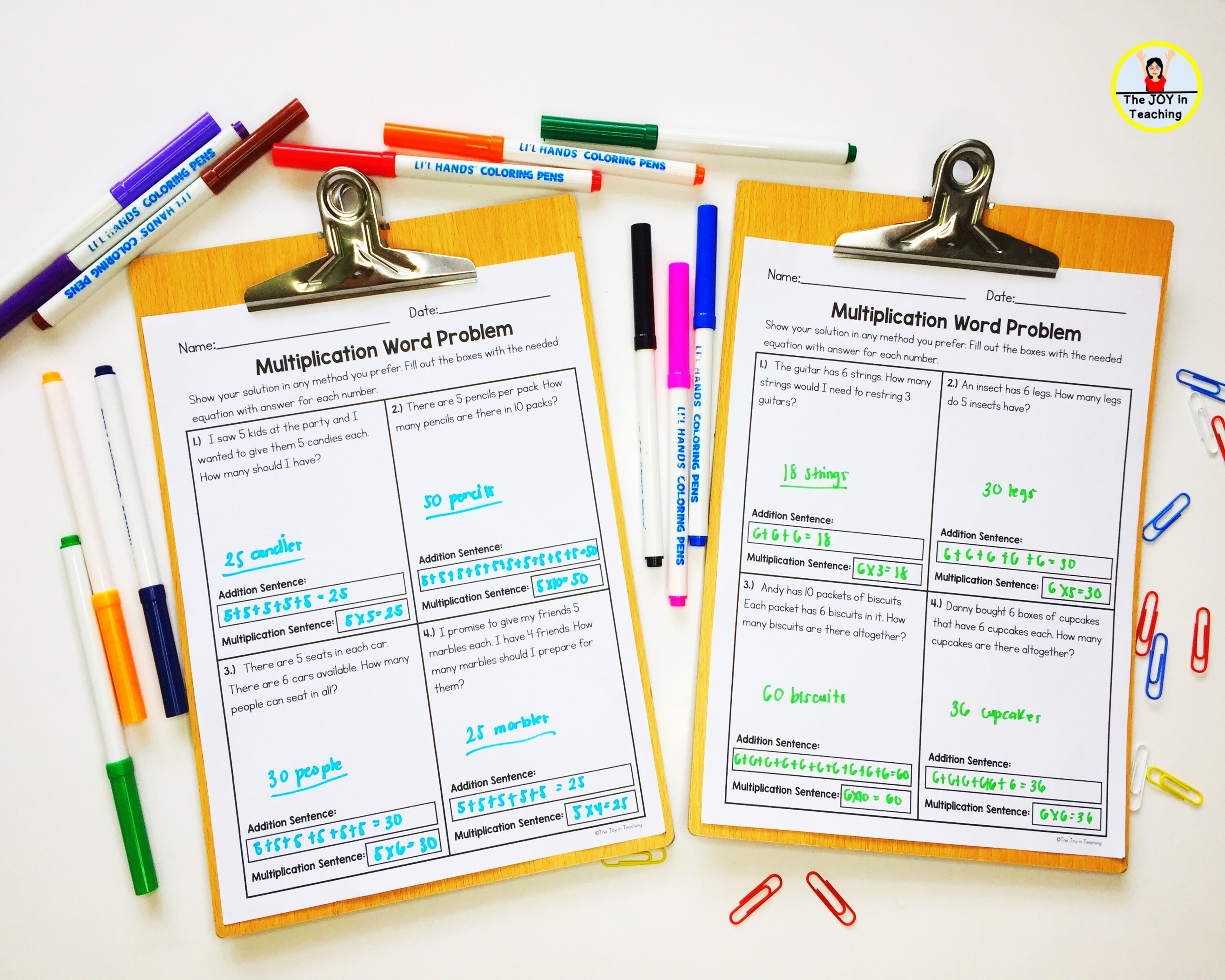 Multiplication Word Problem - Etsy