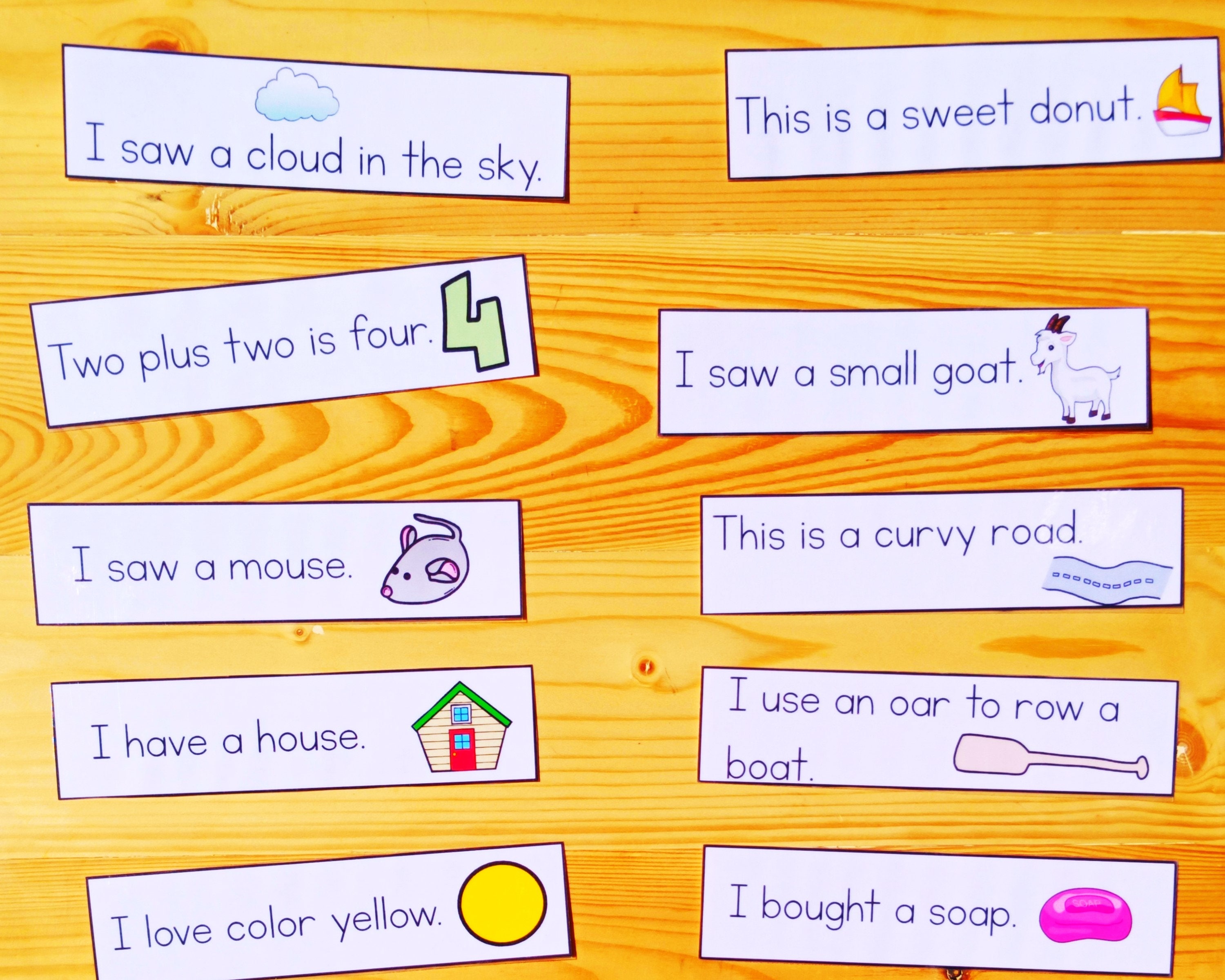 Diphthong Sentence Flashcards - Etsy