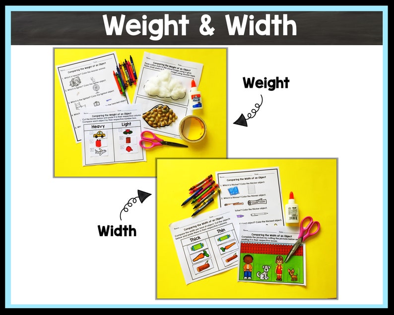 Kindergarten Describing Measurements - Etsy