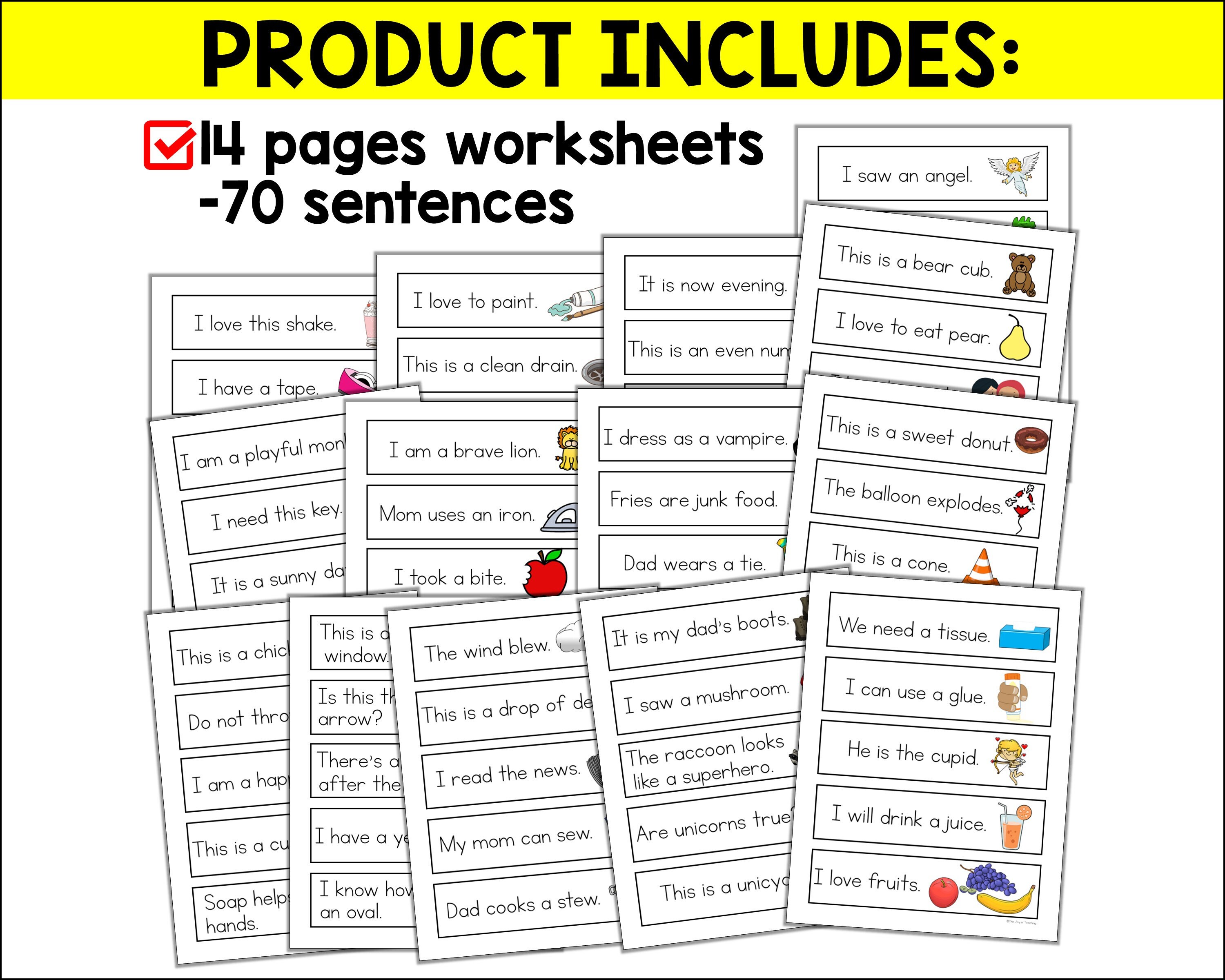 Long Vowel Sentence Flashcards - Etsy Canada