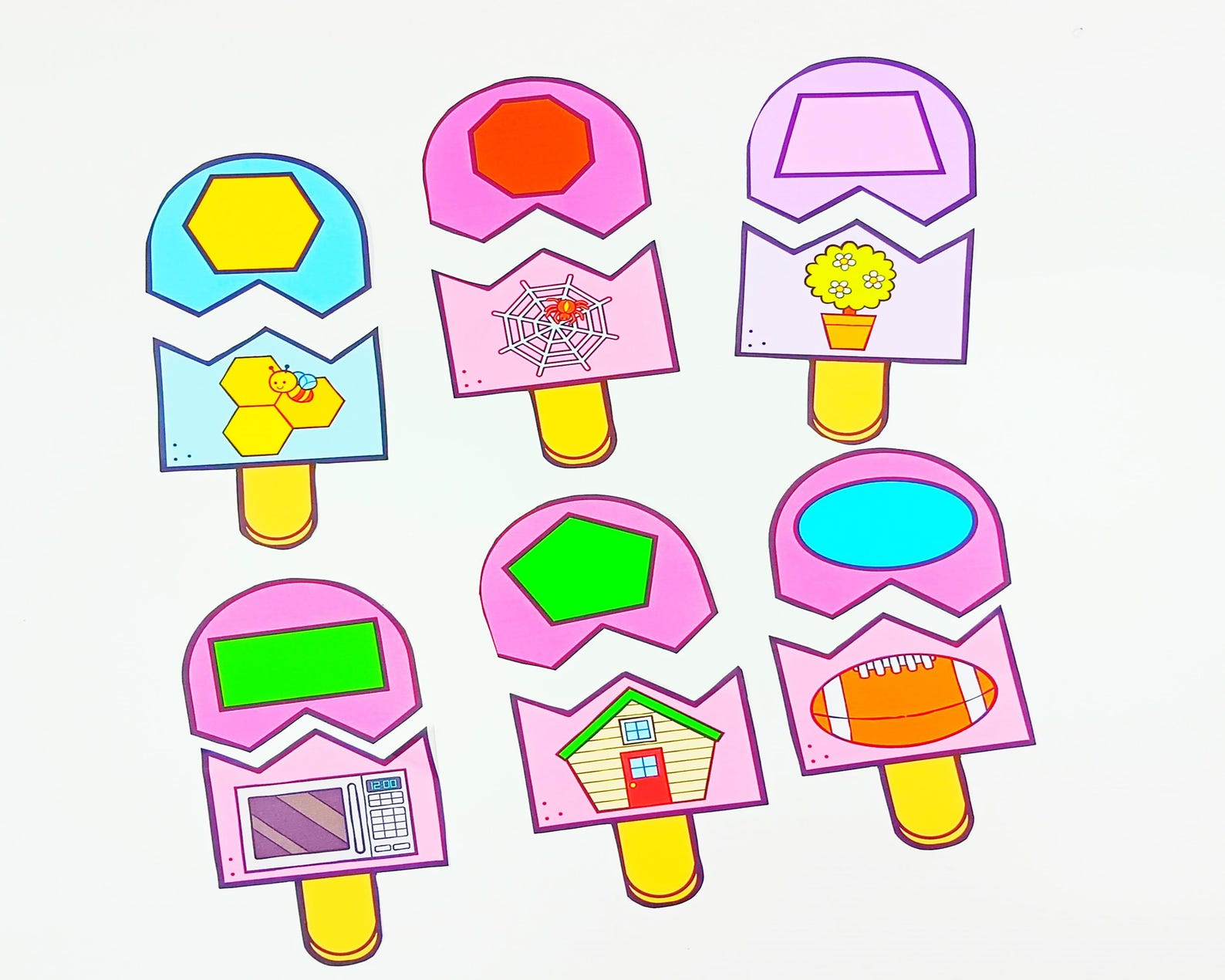 2D Shapes Real Life Objects Puzzle - Etsy