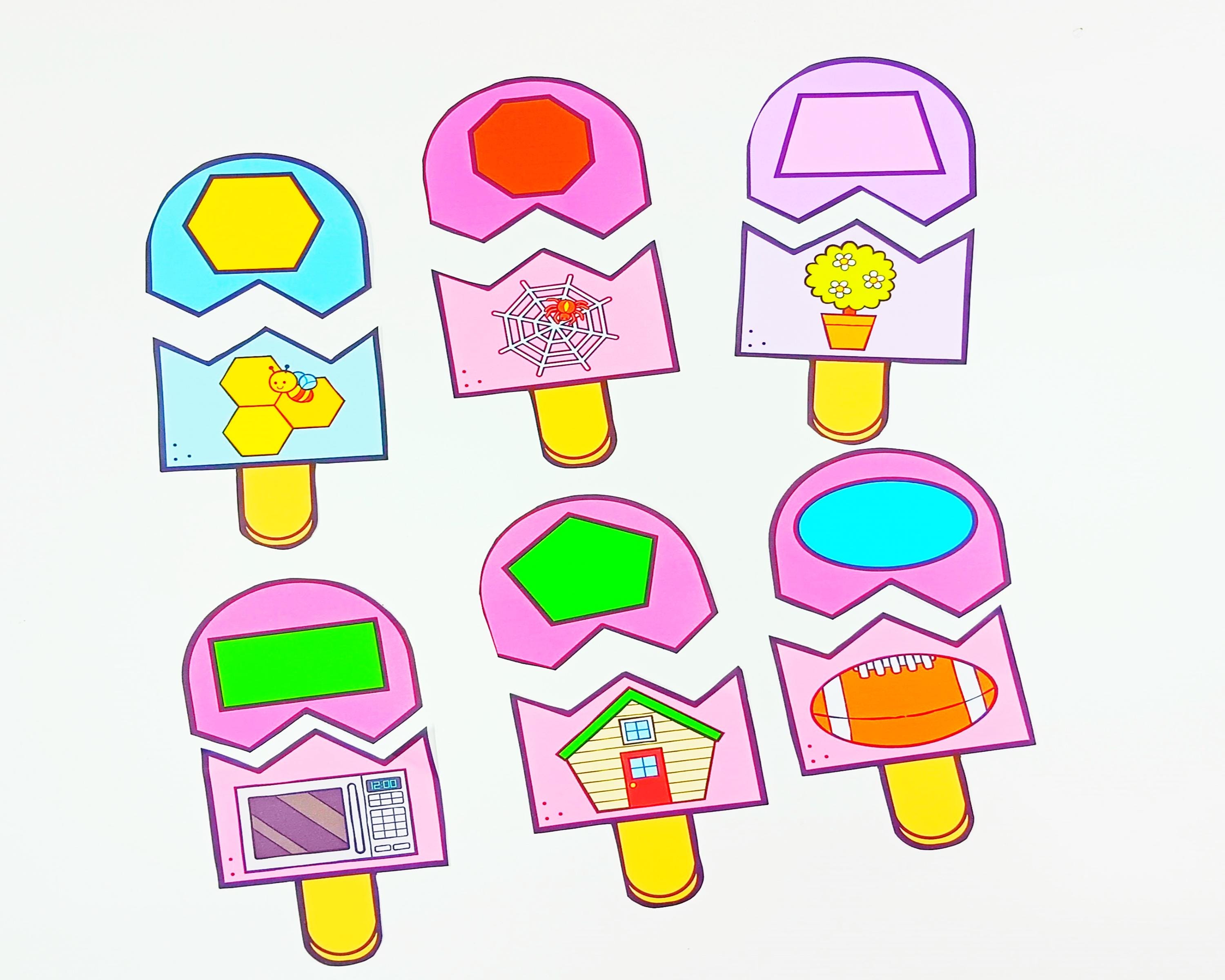 2D Shapes Real Life Objects Puzzle - Etsy