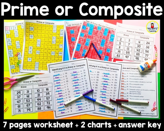 Prime and Composite Worksheet | Etsy