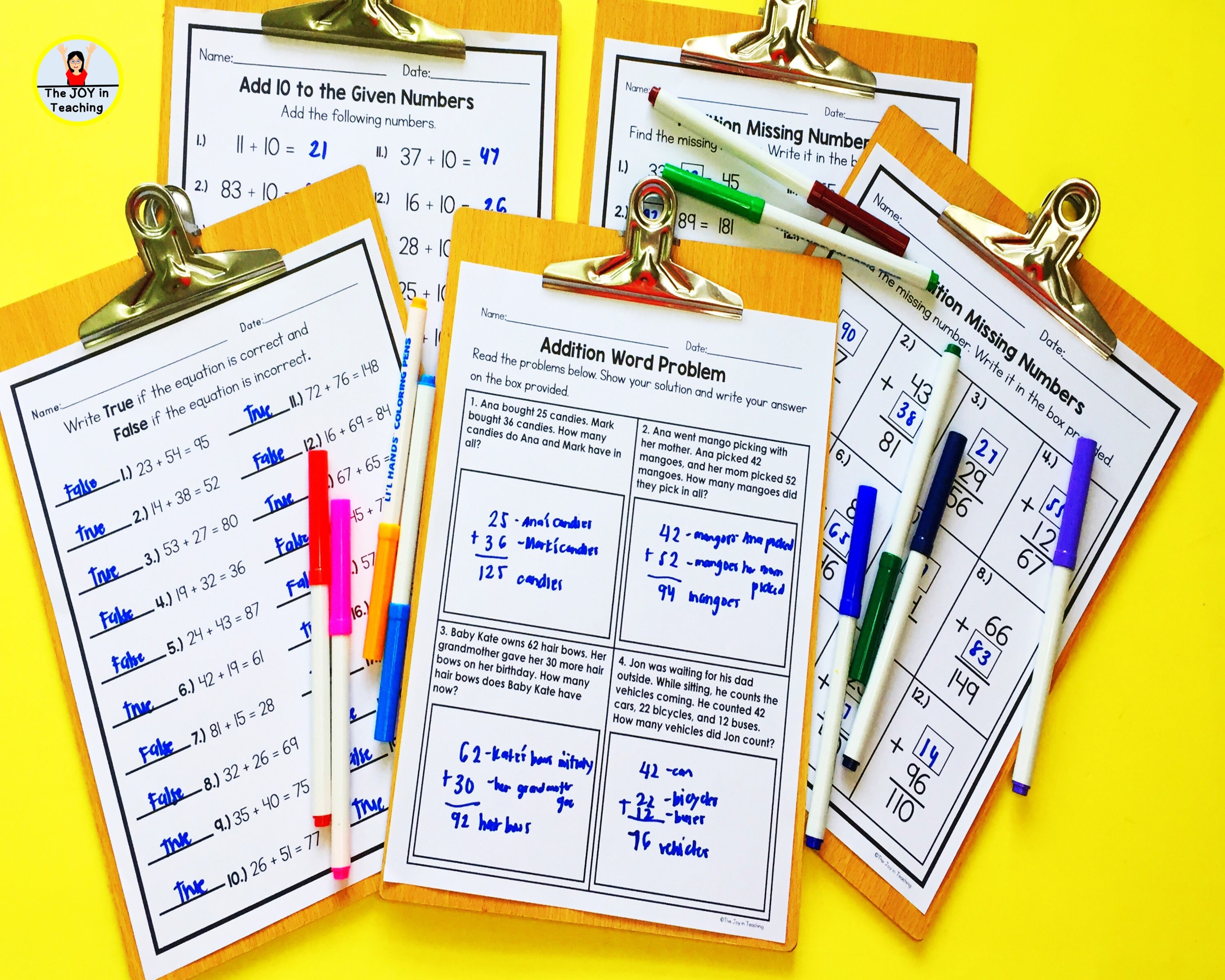 2-digit Addition Worksheet - Etsy