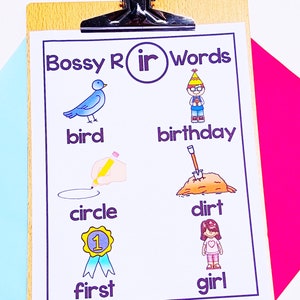 R-controlled Vowel Posters - Bossy R Posters - Etsy