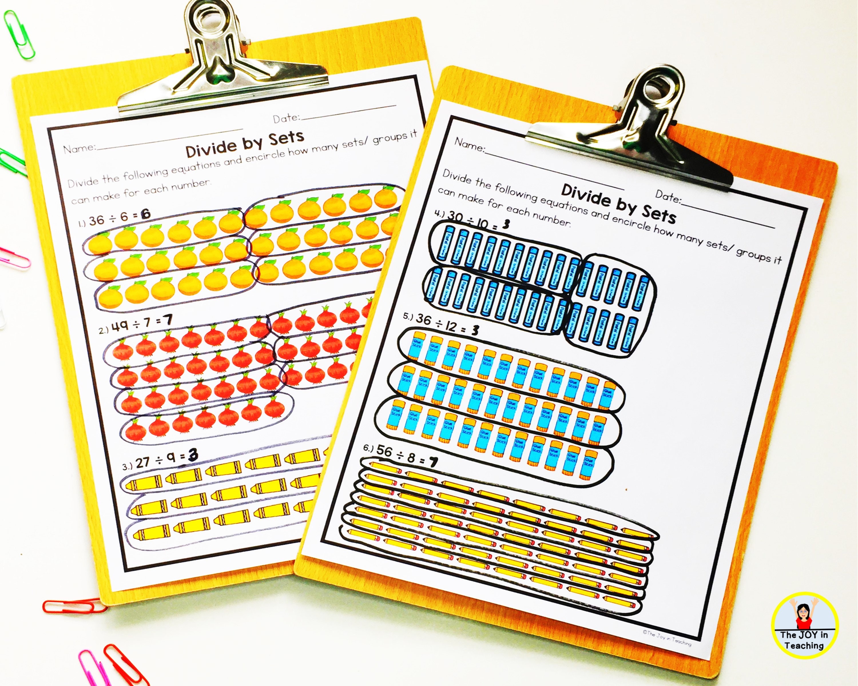 Division Using Equal Groups-division Using Sets - Etsy