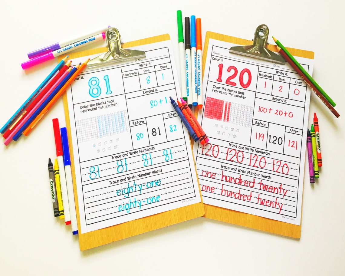 Number Sense Numbers 1-120 Worksheet - Etsy