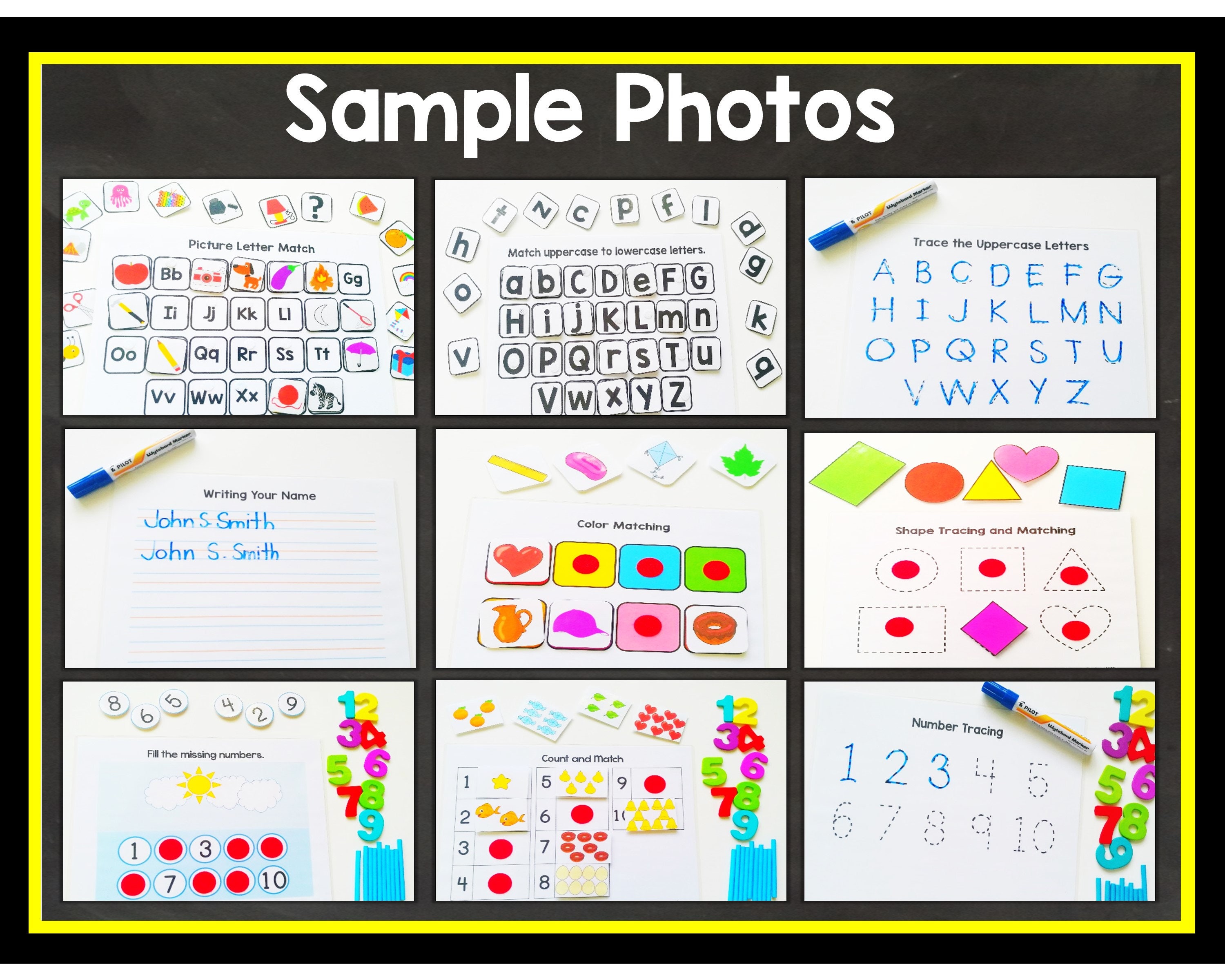 Preschool Learning Binder - Toddler Learning Binder Printable - Etsy