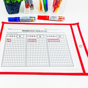 Multiplication Using Array Worksheet - Etsy