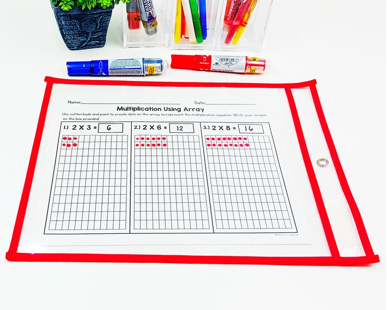 Multiplication Using Array Worksheet - Etsy