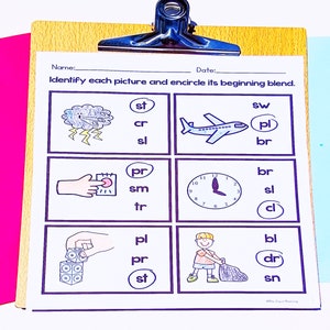 Phonics Assessment Worksheet - Etsy