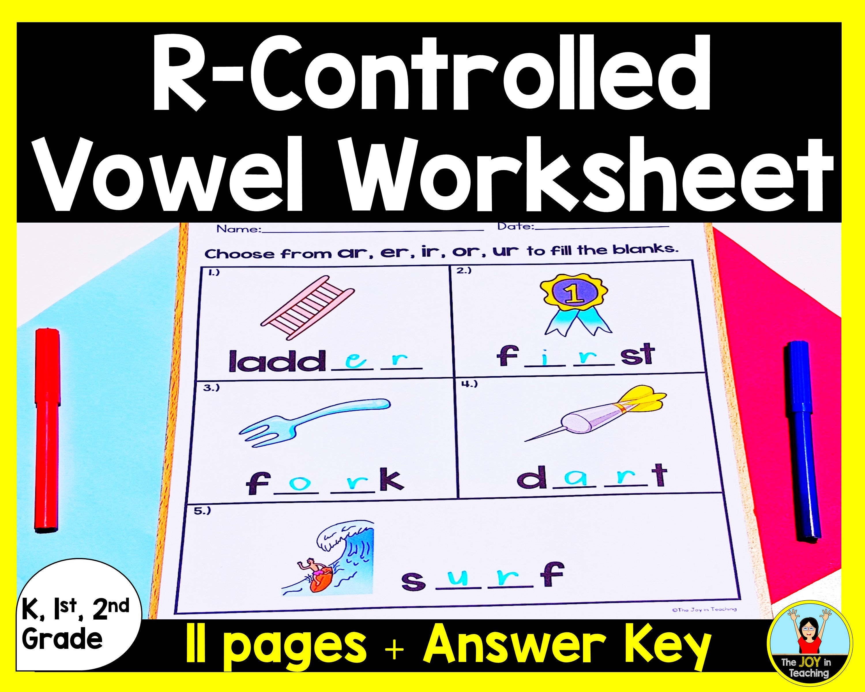 R-controlled Vowel Worksheet Bossy R Worksheet - Etsy