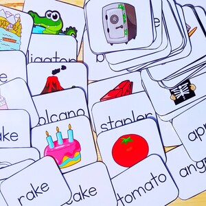 Long Vowel Word and Picture Flashcards | Etsy