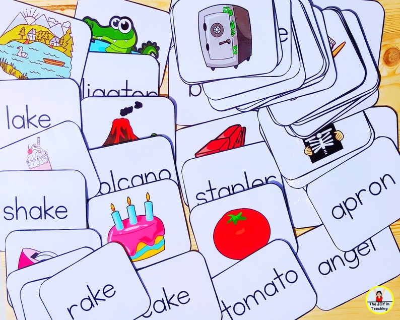 Long Vowel Word and Picture Flashcards - Etsy