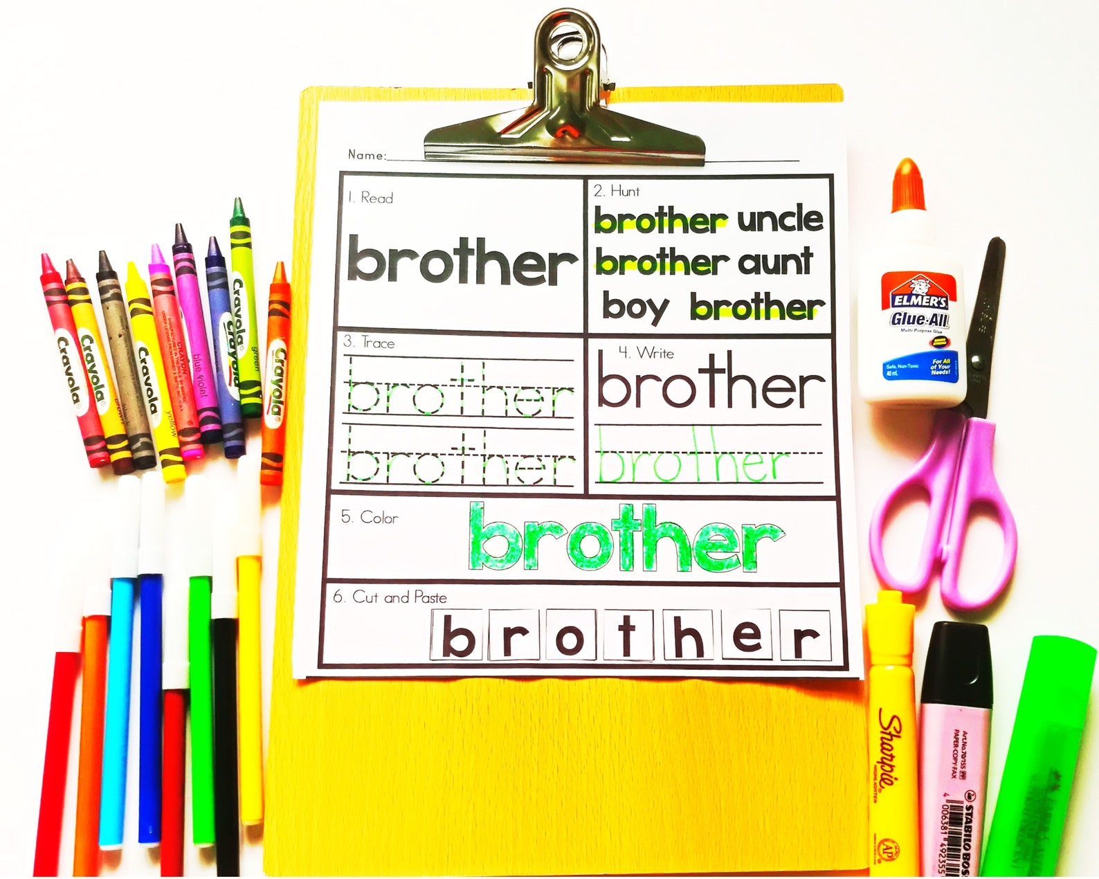 Family Members Sight Words Worksheet-sight Words Fluency - Etsy