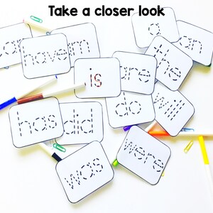 Tracing Sight Words Worksheet- Literacy Center Activity - Etsy