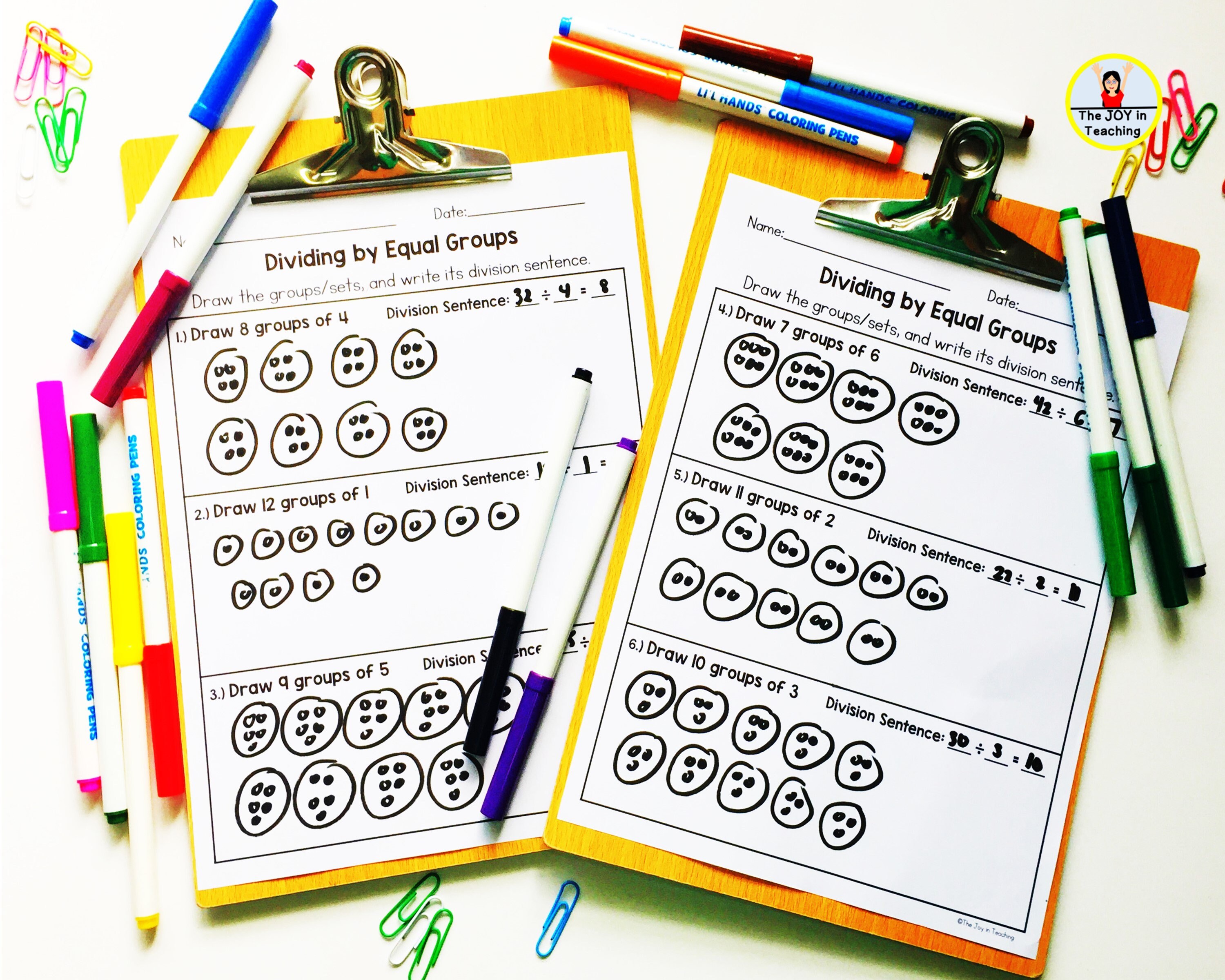 Division Using Equal Groups-division Using Sets - Etsy