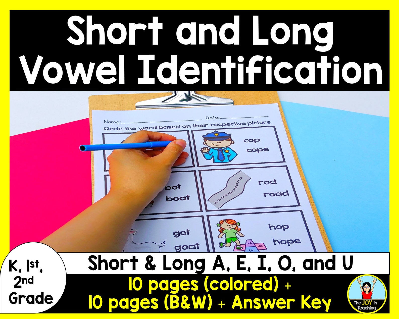 Short Vowel and Long Vowel Identification - Etsy