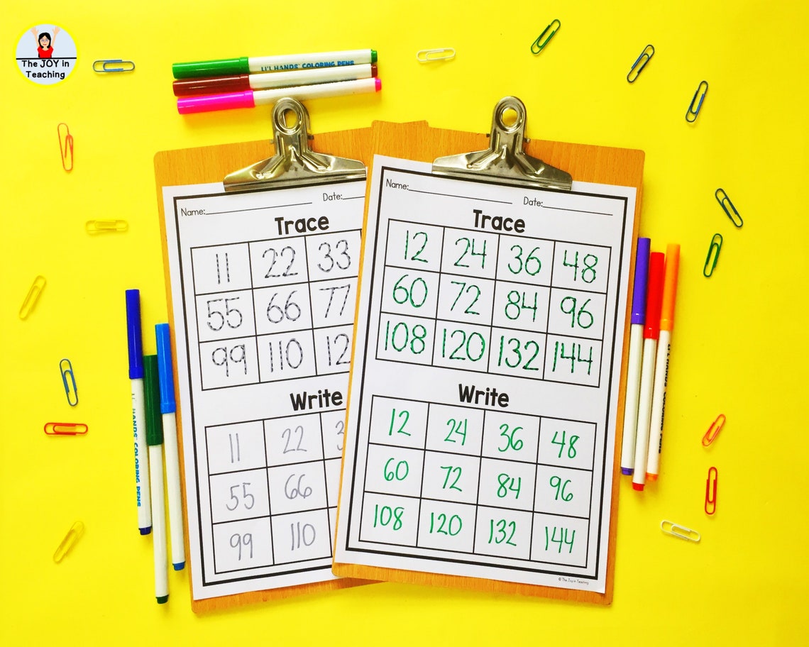 Skip Counting Tracing and Writing Worksheet (Download Now) - Etsy