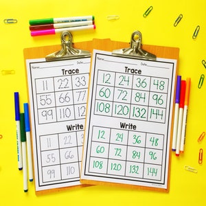 Skip Counting Tracing and Writing Worksheet (Download Now) - Etsy