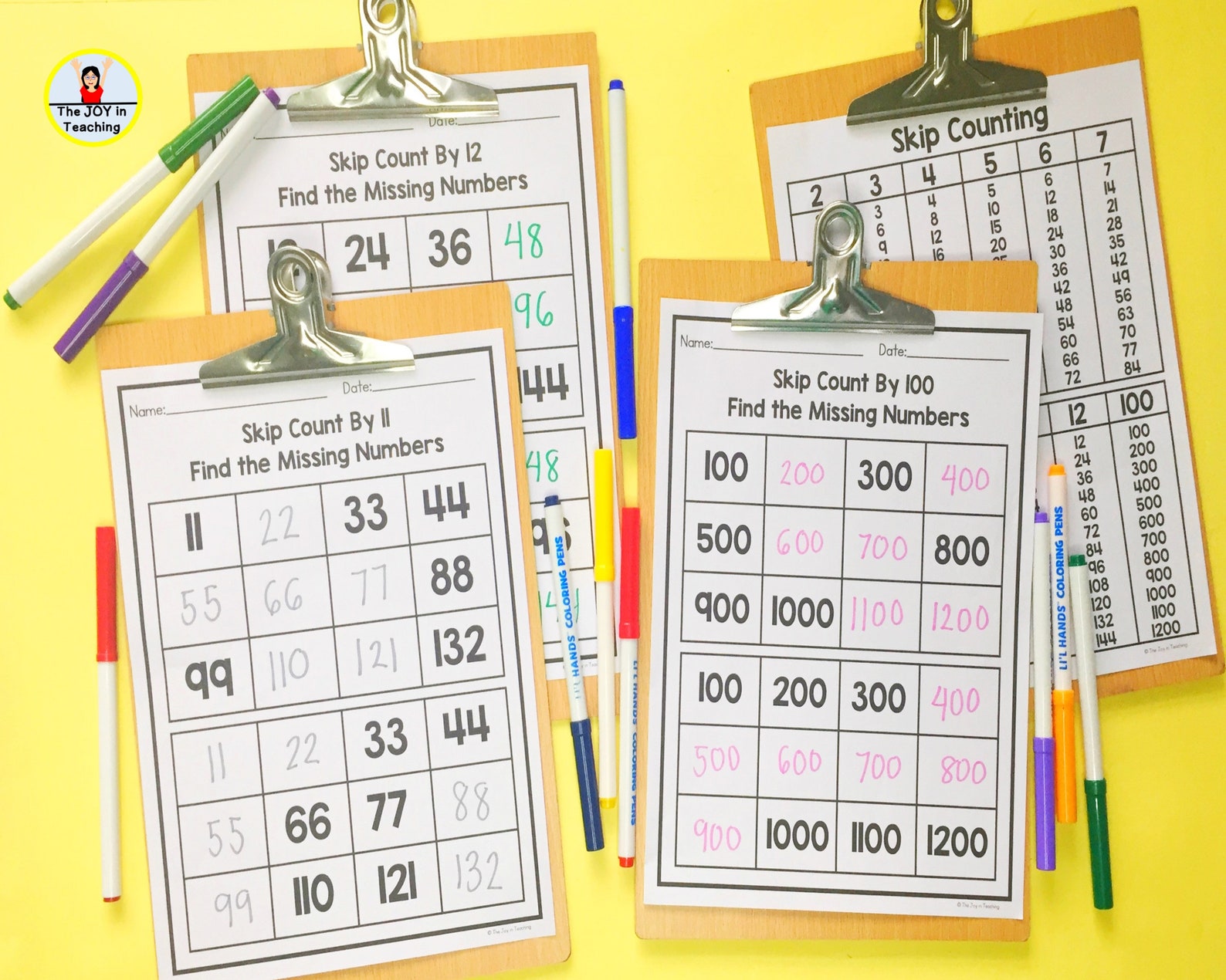 Skip Counting Missing Numbers Worksheet - Etsy
