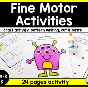 Pre-kinder Fine Motor Skills Activities - Etsy