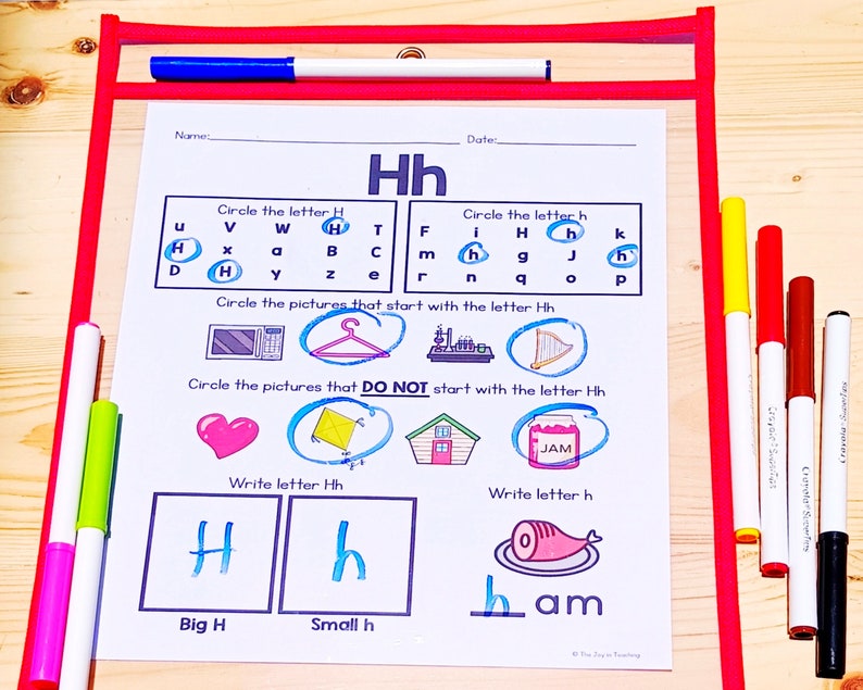 Alphabet Recognition Worksheet - Etsy