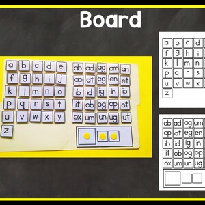 CVC Word Builder - Word Families - Etsy