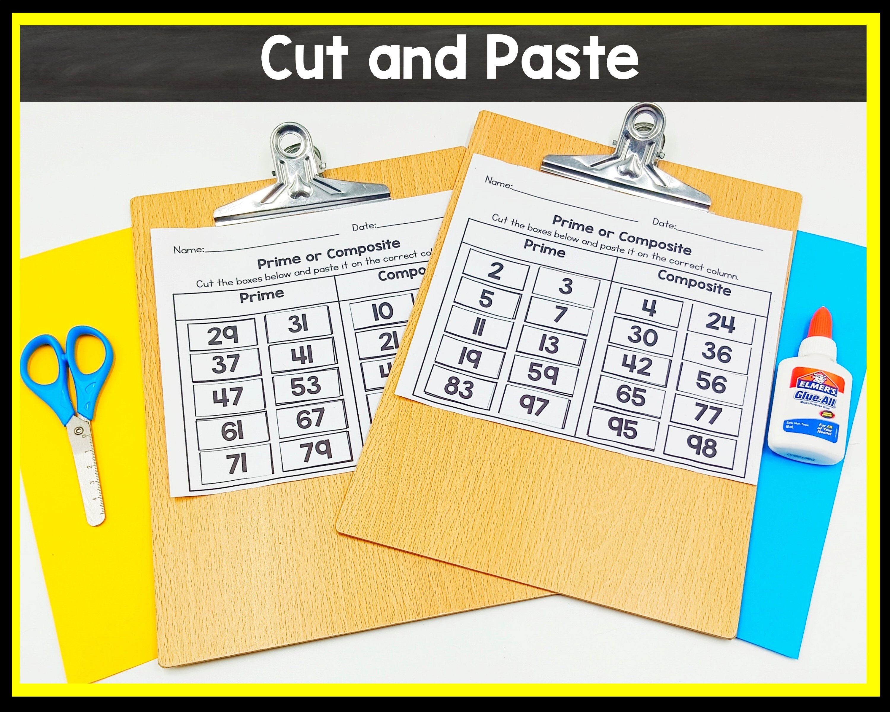 Prime and Composite Worksheet - Etsy