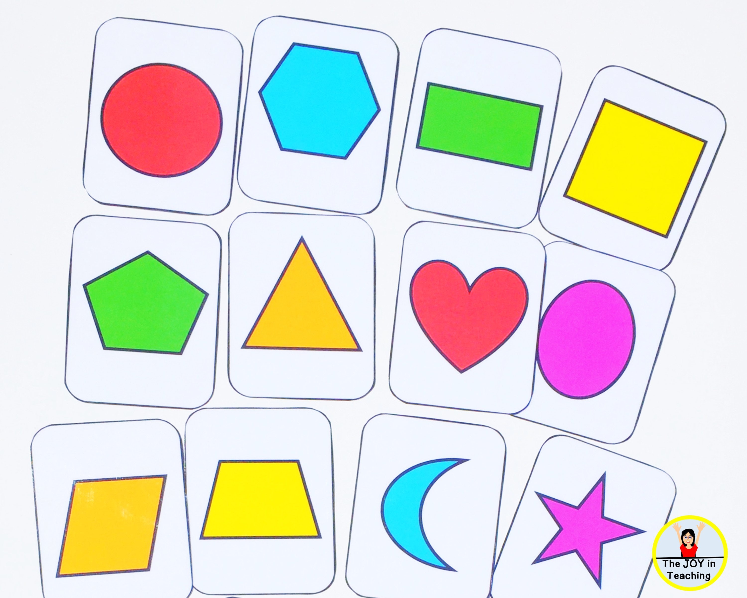 2D and 3D Shapes Flashcards - Etsy