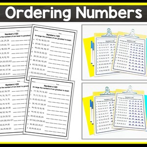 Numbers 1-120 Assessment Worksheet - Etsy