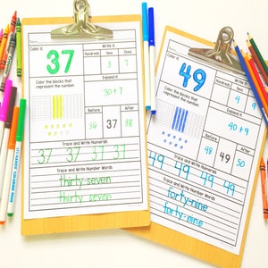 Number Sense Numbers 1-120 Worksheet - Etsy