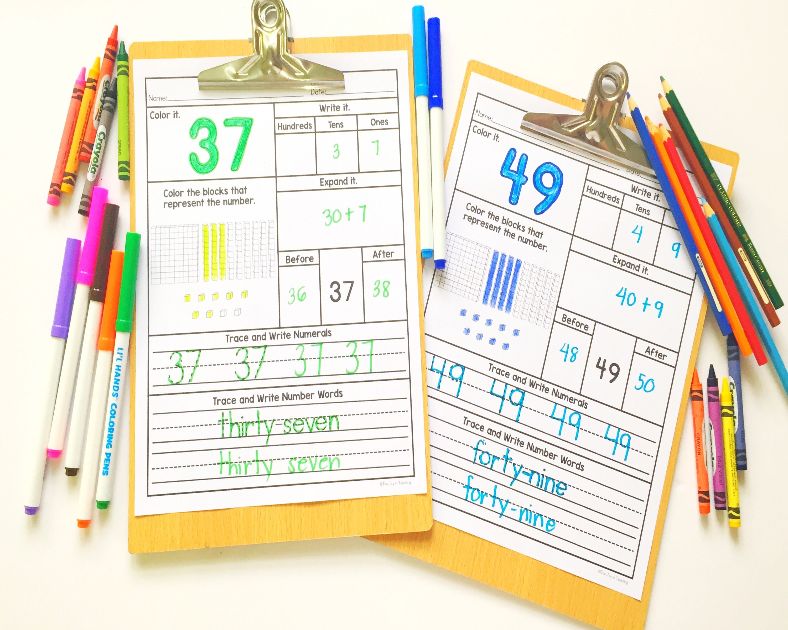Number Sense Numbers 1-120 Worksheet - Etsy